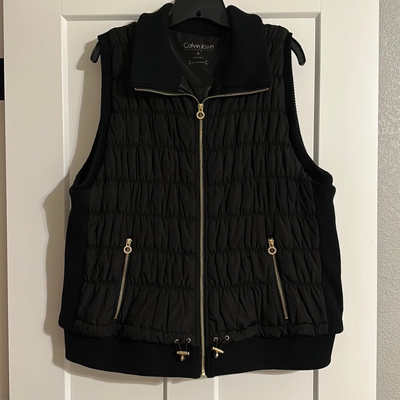 Calvin Klein Performance | Jackets & Coats | Calvin Klein Black Vest ...